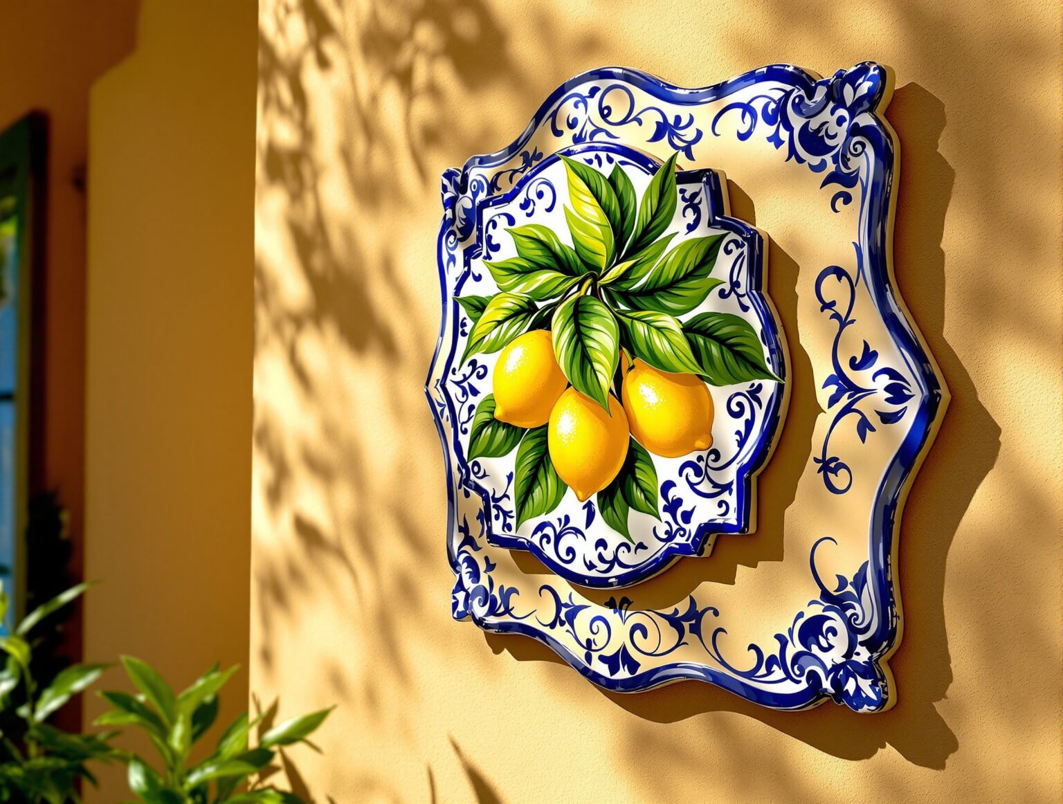 Authentic Italian Lemon Wall Hanging: Hand-Painted Ceramic Art for Your ...